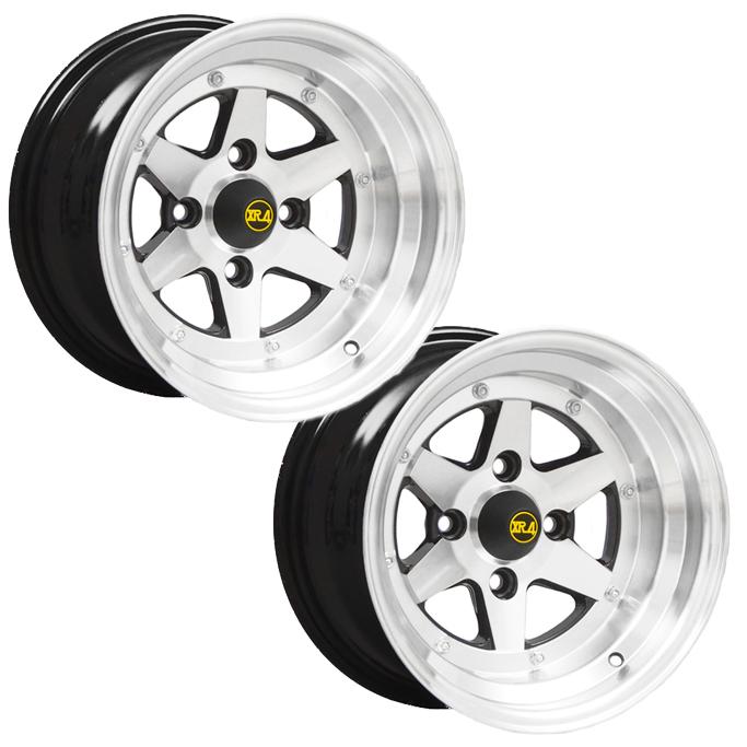 COLIN PROJECT 復刻版 ロンシャンXR-4/LONGCHAMP XR-4 14インチ 8.0J（-13 1480 114-4H） XR-41480K ブラックポリッシュ 【2本 ...