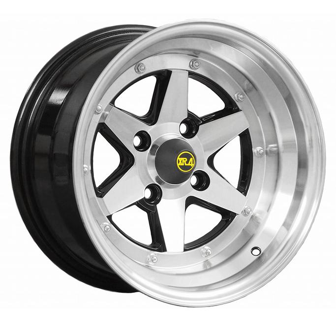 COLIN PROJECT 復刻版 ロンシャンXR-4/LONGCHAMP XR-4 15インチ 8.0J（-14 1580 114-4H） XR-41580K ブラックポリッシュ 【1本単品 ...