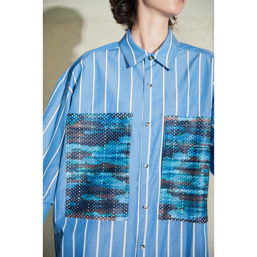 TAUPE TAUPE(トープ) / Mesh Pocket Stripe shirts (BLUE) : Proof Of Power ...