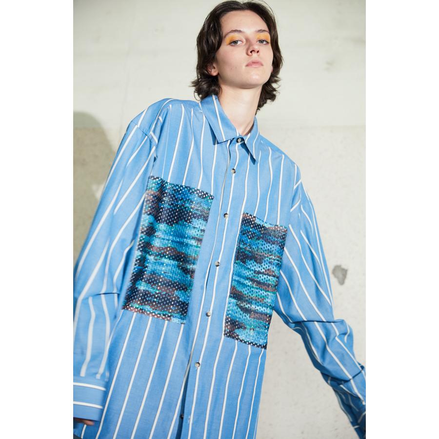 TAUPE TAUPE(トープ) / Mesh Pocket Stripe shirts (BLUE) : Proof Of Power ...