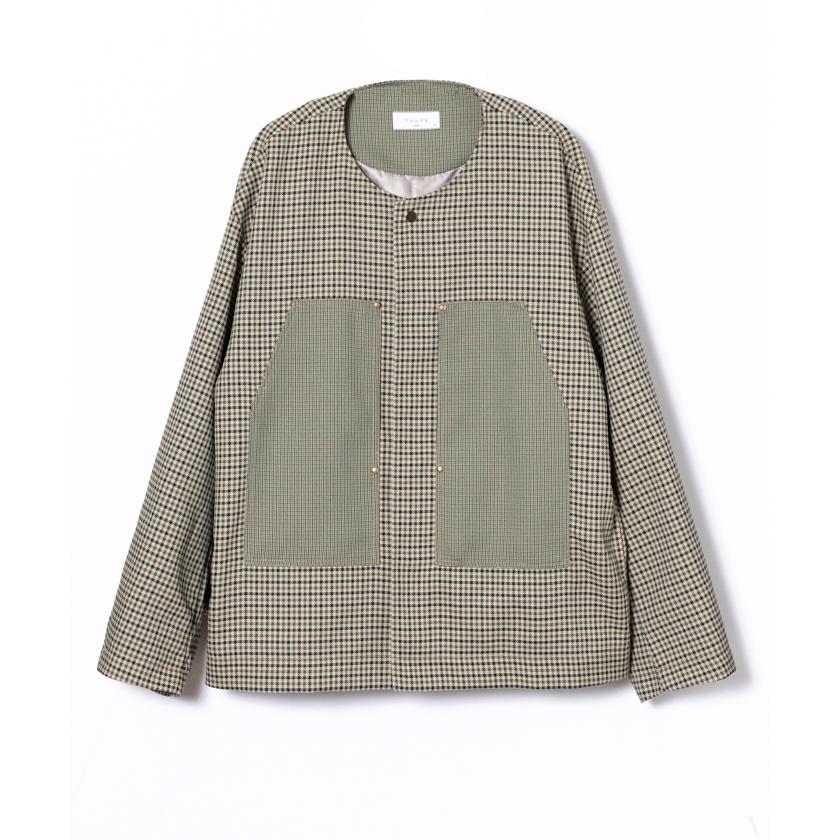 TAUPE(トープ) / COLLARLESS WORK JACKET (BEIGE) :tpm23302005:Proof Of Power ...