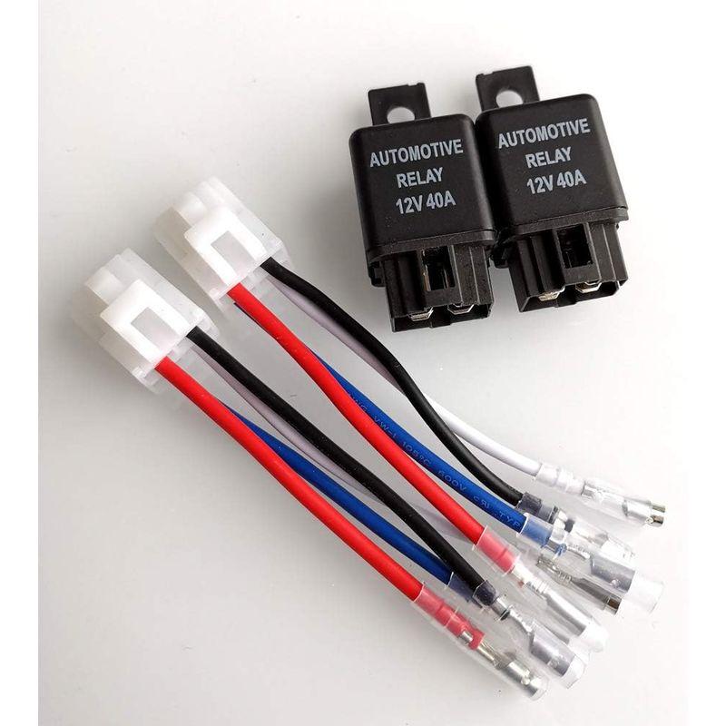 Kiligen 2個 車モーター用 12V 40A 4-極リレー ヒューズ On/Off SPST ソケット(黒) : 20240113061656-01255 : PoPo SHOP ...