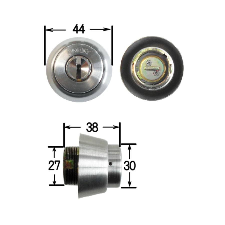 AGENT エージェント LS5-BH シルバー色 MIWA BH DZ LD 取替用シリンダー ディンプルキー5本付 防犯 : 港町MARKET - 通販 - Yahoo!ショッピング