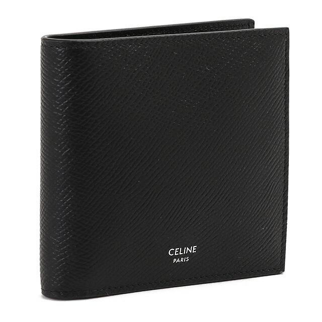 CELINE セリーヌ／CELINE "BI-FOLD WALLET" バイフォールドウォレット・グレインドカーフスキン・2つ折り財布(ブラック) 10B65 3BEN 38SI／BLACK ...
