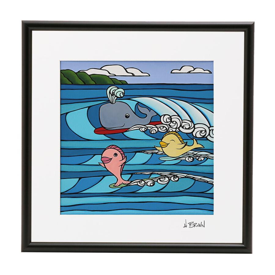ヘザーブラウン／HEATHER BROWN "ART PRINT W30.5×H30.5cm・PLAYING IN THE WAVES・アートプリント・プレイング イン ザ ウェーブス"正方形 ...