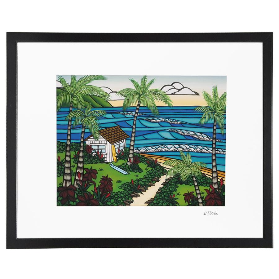 ヘザーブラウン／HEATHER BROWN "ART PRINT W50.8×H40.6cm・Hawai‘i Hale・アートプリント・ハワイヘイル"Lサイズ横・サイン入り・絵画 ...