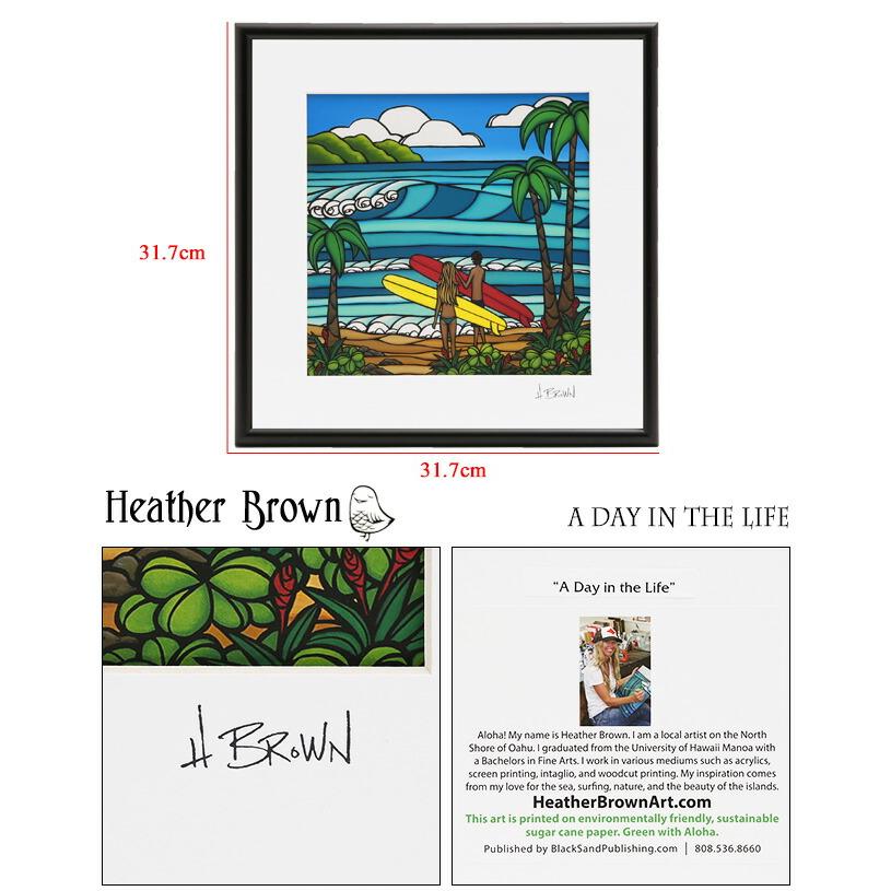 ヘザーブラウン／HEATHER BROWN "ART PRINT W30.5×H30.5cm・A DAY IN THE LIFE・アートプリント・ア デイ イン ザ ライフ"正方形Mサイズ ...