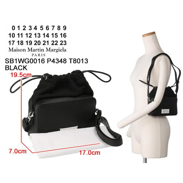 Maison Margiela メゾンマルジェラ／MAISON MARGIELA "5AC カメラバッグ ミディアム" 巾着型・2WAY ハンド＆ショルダーバッグ・クロスボディ(ブラック ...