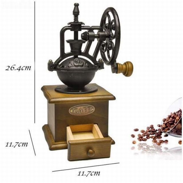 手挽き コーヒーミル セラミック刃 手動 家庭用 木製 粗さ調節 レトロ 観覧車式 インテリア : POSSFAST - 通販 - Yahoo!ショッピング