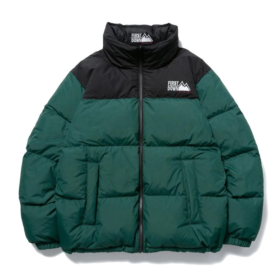 FIRST DOWN ファーストダウン BUBBLE JACKET MICROFT〓 GREEN / グリーン バブル ダウン ジャケット ...