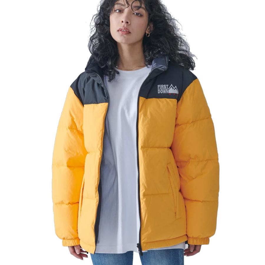 FIRST DOWN ファーストダウン BUBBLE JACKET MICROFT〓 YELLOW / イエロー バブル ダウン ジャケット マイクロフト : POSSIBILITY - 通販 ...