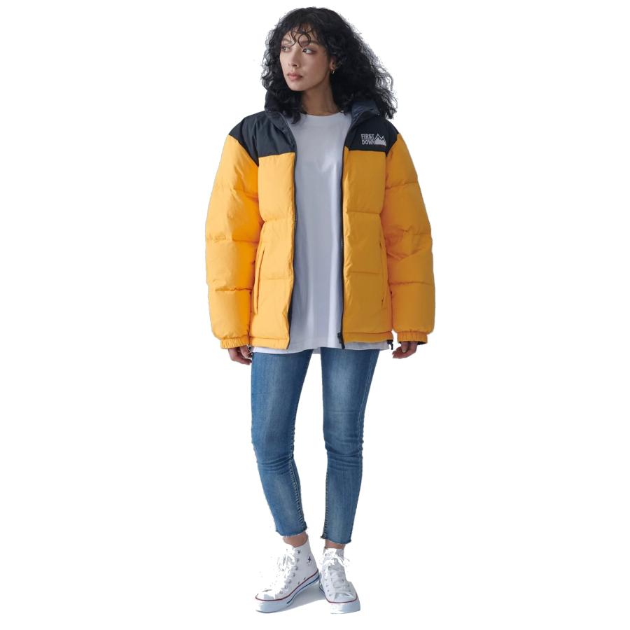 FIRST DOWN ファーストダウン BUBBLE JACKET MICROFT〓 YELLOW / イエロー バブル ダウン ジャケット マイクロフト : POSSIBILITY - 通販 ...