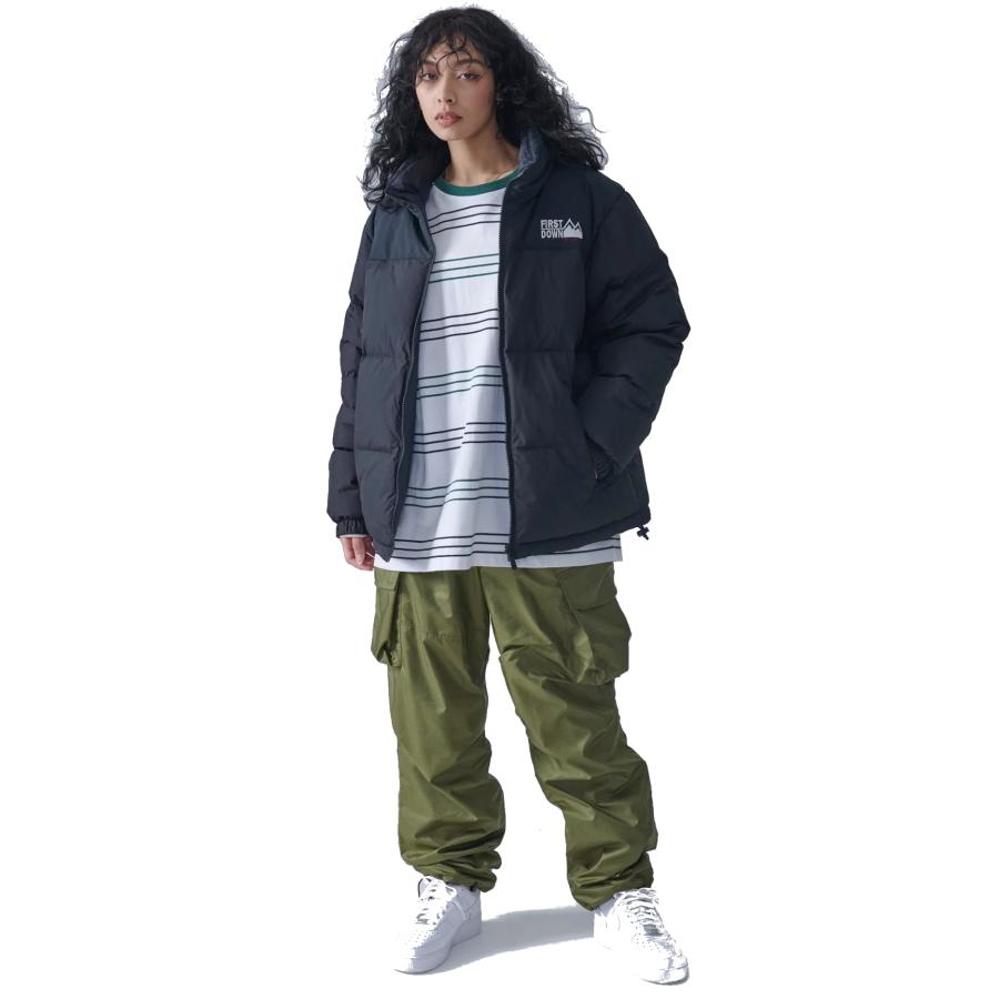 ファーストダウン FIRST DOWN BUBBLE DOWN JACKET MICROFT〓 BLACK / ブラック バブル ダウン ジャケット マイクロフト ...