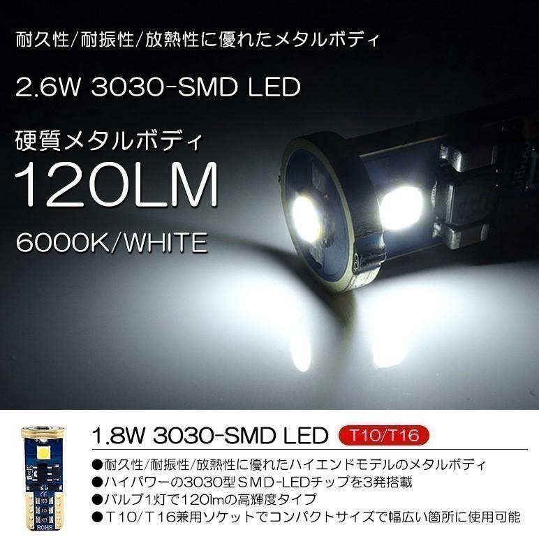 MK53S スペーシア カスタム含む LED T10/T16 ナンバー灯 1.8W 3030チップ SMD 3発 メタルボディ ホワイト/6000K 1個入り : possible - 通販 ...