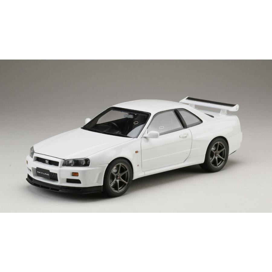 ホビージャパン MARK43 1/18 ニッサン スカイライン GT-R V・スペック 1999 (BNR34) ホワイト 完成品ミニカー ...