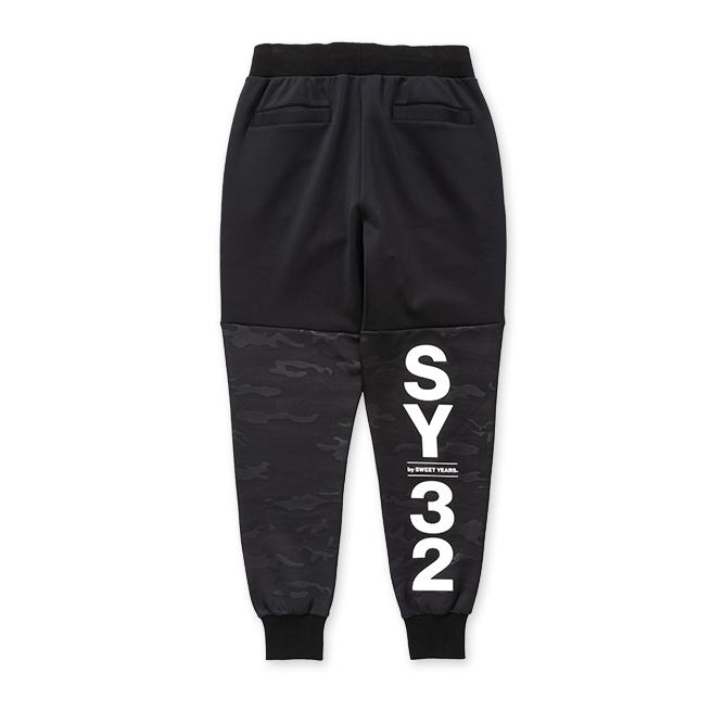 SY32 by SWEET YEARS 【SALE】パンツ sweet years 13511 DOUBLE KNIT EMBOSS CAMO SHIELD LOGO PANTS ダンボール ...