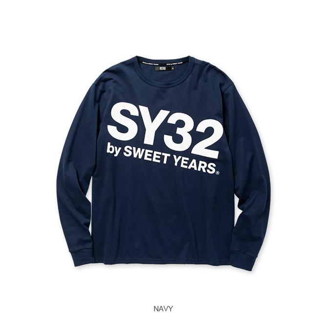 【40％off !!】ロンT 長袖 Tシャツ SY32 by sweet years TNS1784J BIG LOGO L/S TEE メンズ レディース ビッグロゴ ロゴTシャツ NEW ...