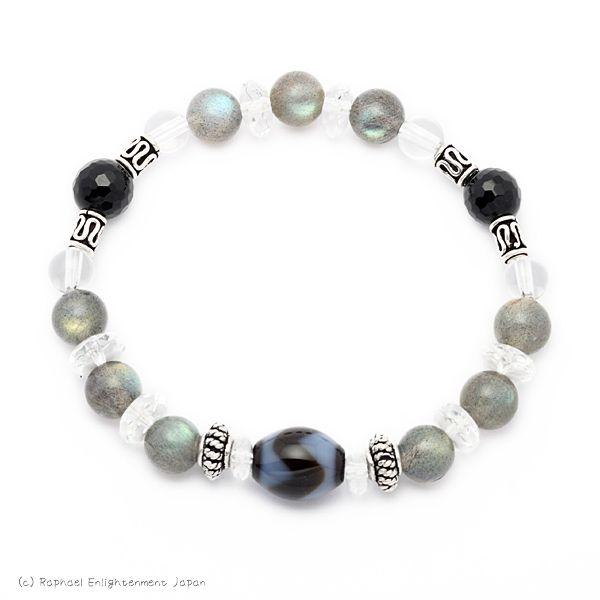 ブレスレット パワーストーン 天然石 送料無料 怨敵調伏 戦いに勝ち抜くパワー 虎牙天珠 ブレスレット ラブラドライト オニキス 水晶 :br ...
