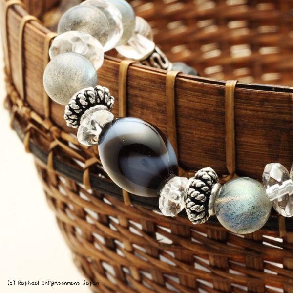 ブレスレット パワーストーン 天然石 送料無料 怨敵調伏 戦いに勝ち抜くパワー 虎牙天珠 ブレスレット ラブラドライト オニキス 水晶 :br ...