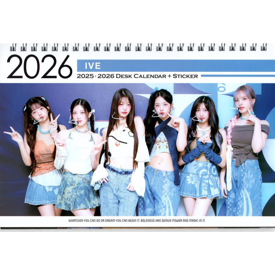 IVE アイヴ アイブ グッズ グッズ 卓上 カレンダー (写真集 カレンダー) 2025~2026年 (2年分) + ステッカーシール [12点セット] :ive2025:スター ...