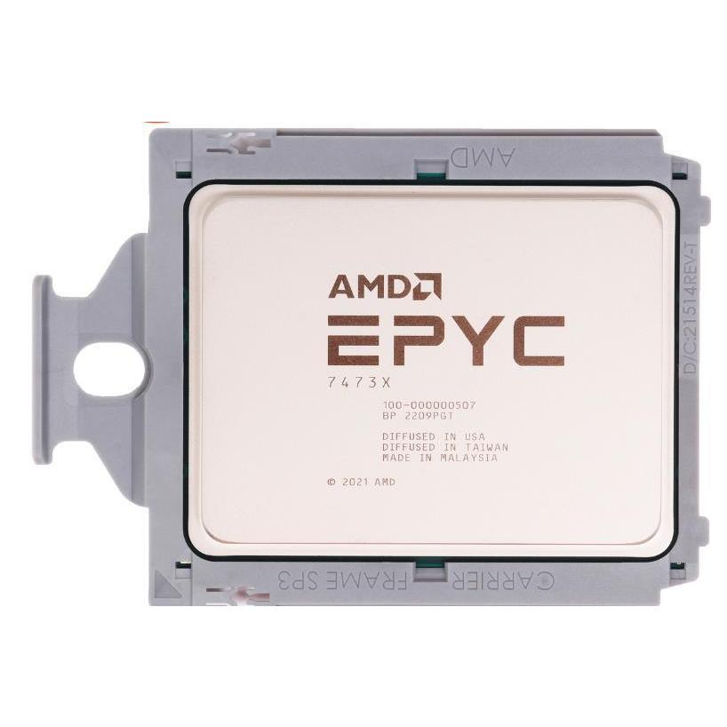AMD EPYC 7473X 24 Core 48 Threads 2.8 GHz 768MB L3 Cache Socket SP3 240W Server Processor : パワー ...