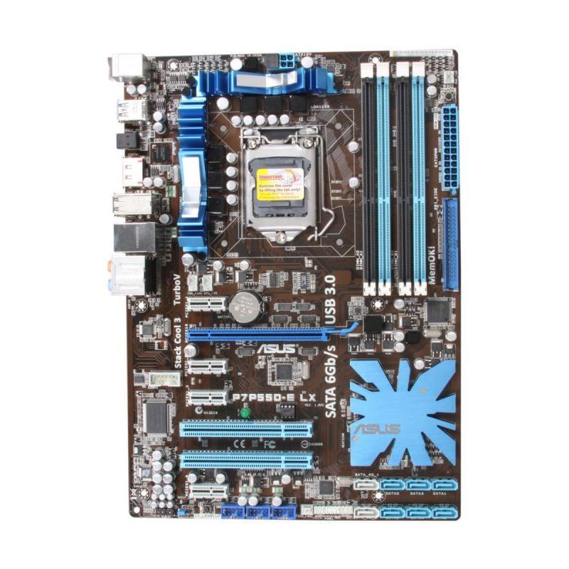 ASUS P7P55D-E LX LGA 1156 Intel P55 SATA 6Gb/s USB 3.0 ATX Motherboard ...