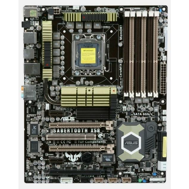 ASUS SABERTOOTH X58 LGA 1366 Intel Socket DDR3 Motherboard : パワーテクノロジー ...