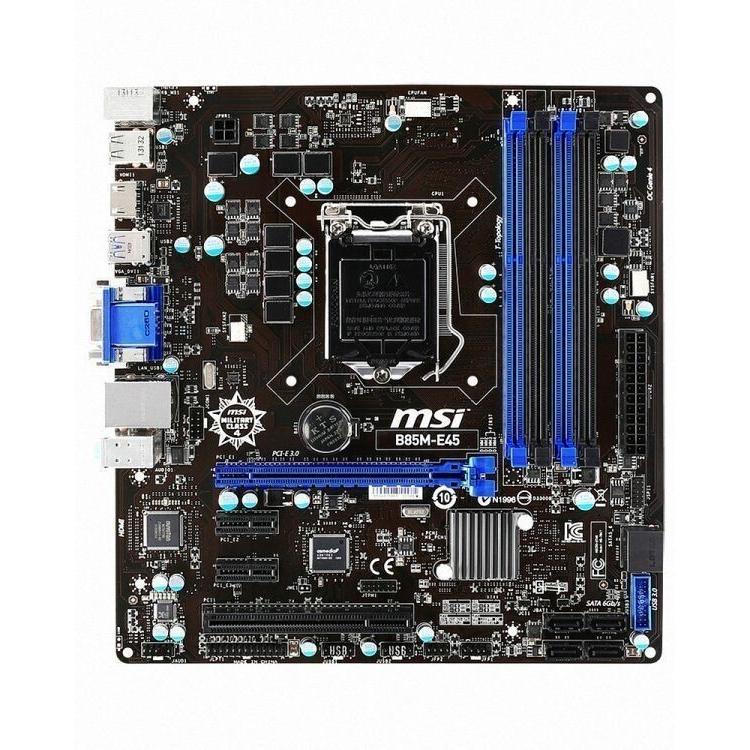 MSI B85M-E45 LGA 1150 Intel B85 HDMI SATA 6Gb/s USB 3.0 Micro ATX Motherboard : パワーテクノロジーショップ ...