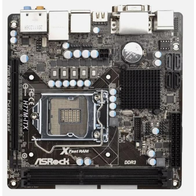 ASRock H77M-ITX Intel H77 LGA 1155 DDR3 Mini-ITX Desktop Motherboard ...