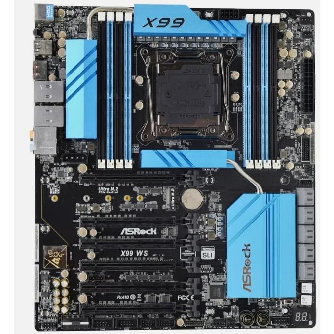 ASRock X99-WS Intel X99 LGA2011-3 DDR4 SATA3 SPDIF eSATA EATX ...