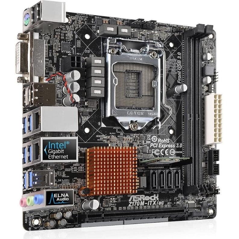 ASRock Z170M-ITX/ac Intel Z170 LGA1151 Mini-ITX DDR4 SATA3 HDMI DVI Motherboard : パワーテクノロジーストア ...