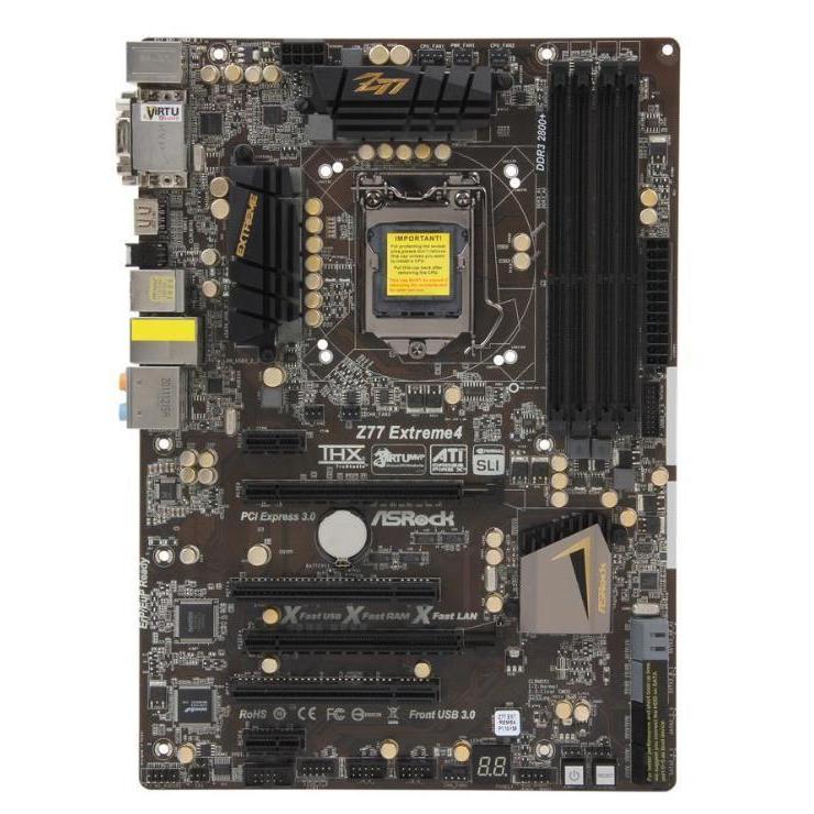 ASRock Z77 Extreme4 LGA 1155 Intel HDMI SATA 6Gb/s USB 3.0 ATX Motherboard : パワーテクノロジーストア - 通販 ...
