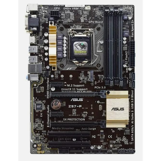 ASUS Z97-P Intel Z97 LGA1150 DDR3 SATA3 HDMI DVI-D VGA M.2 ATX ...