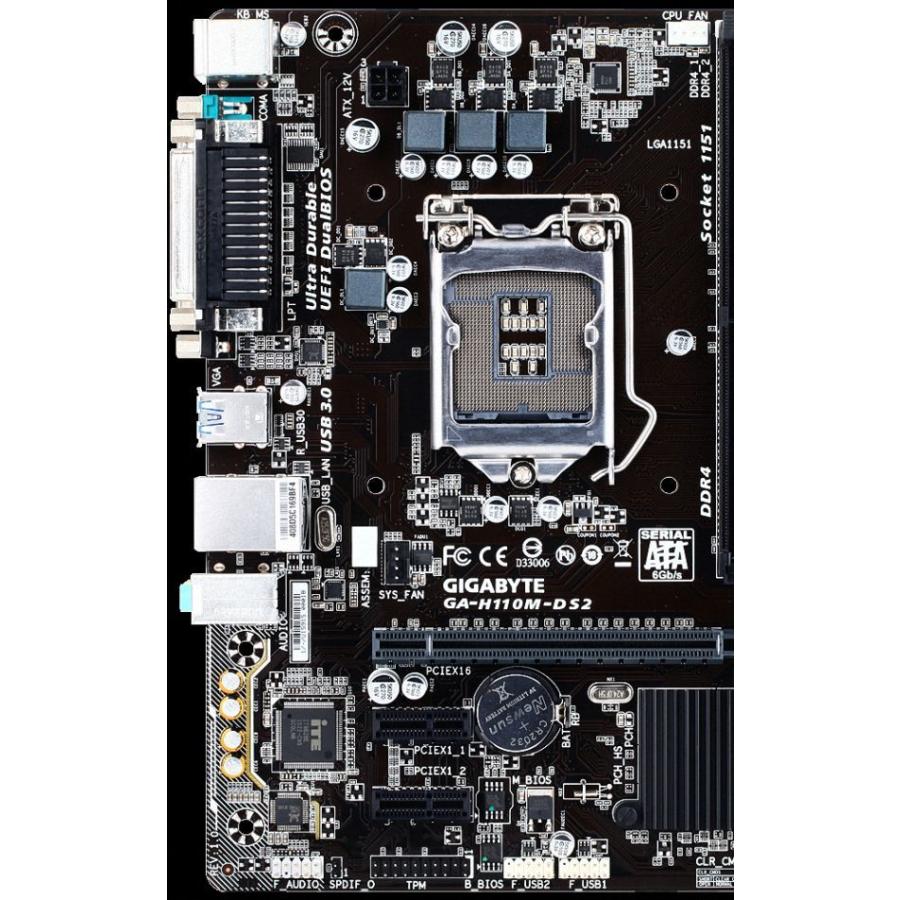 GIGABYTE GA-H110M-DS2 LGA 1151 DDR4 support G4560 Micro-ATX Motherboard ...