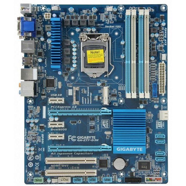 GIGABYTE GA-Z77-D3H LGA 1155 Intel Z77 HDMI SATA 6Gb/s USB 3.0 ATX ...