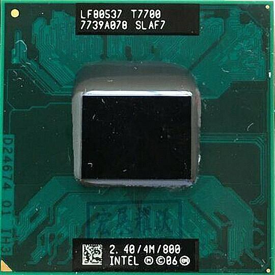 Intel Core 2 Duo T7700 SLA43 2C 2.4GHz 4MB 35W Socket P LF80537GG0564M ...