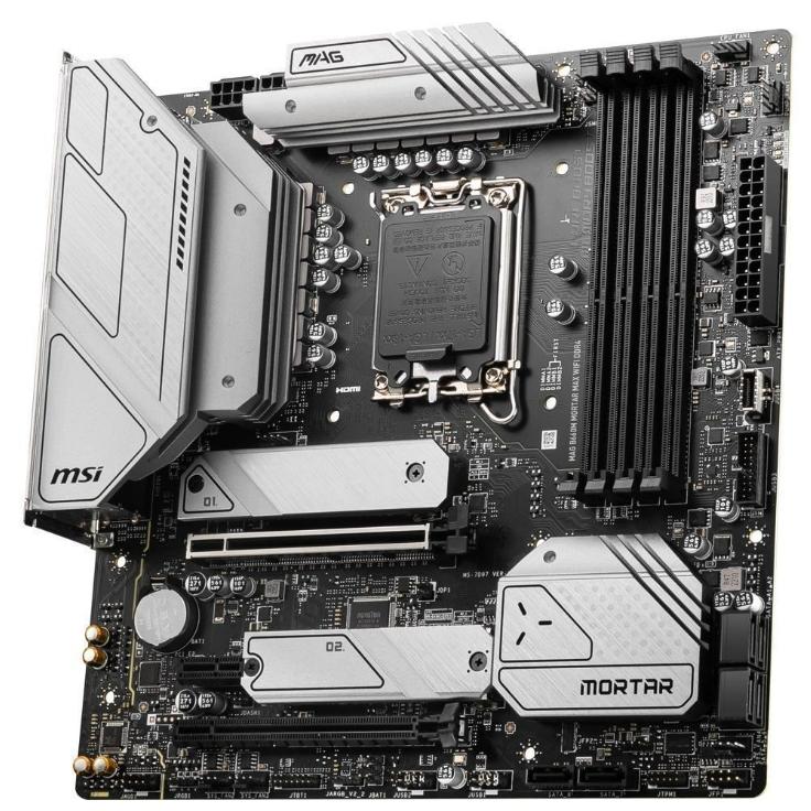 MSI MAG B660M MORTAR MAX WIFI DDR4 LGA 1700 Intel B660 Micro ATX ...