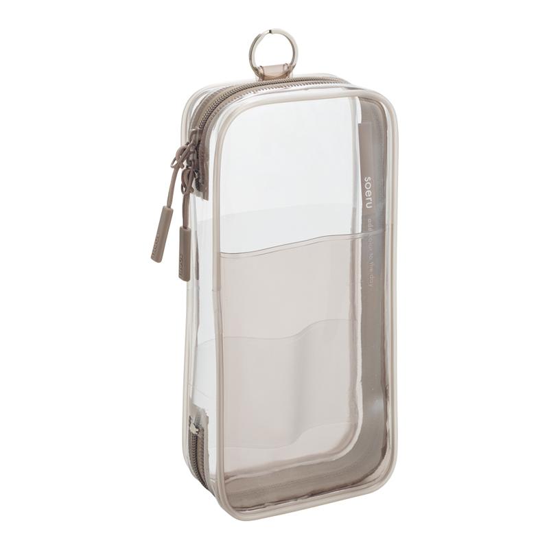 soeru ペンケース LIHIT LAB. ラウンドジップペンケース モカブラウン A-8103-9 H90×D45×W190mm 別途送料 送料290円〜 リヒトラブ : ぷちぷれ ...