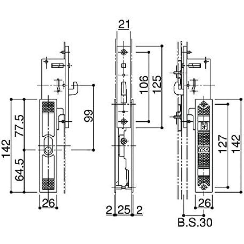 戸先 内外締り錠(HH-J-0403) YB：ブロンズ :20230705001020-00718:カメハメハッソー - 通販 - Yahoo!ショッピング