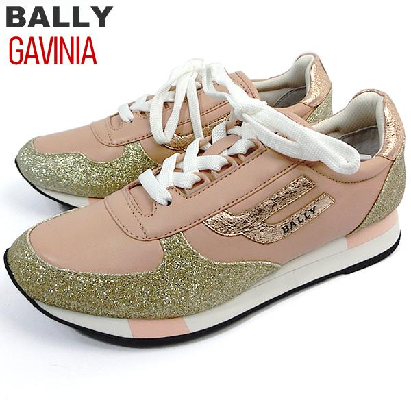 Bally BALLY バリー レディース スニーカー レザー シューズ 靴 GAVINIA 6228574 ベージュピンク/ゴールドラメ ...
