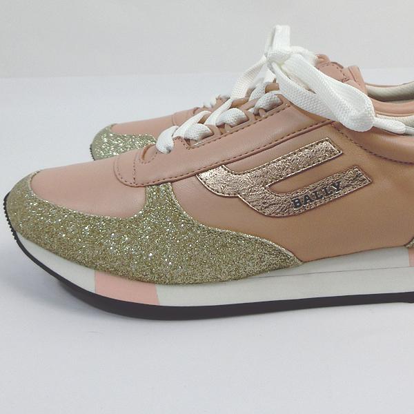 Bally BALLY バリー レディース スニーカー レザー シューズ 靴 GAVINIA 6228574 ベージュピンク/ゴールドラメ ...