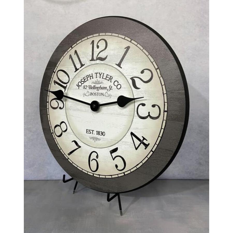 Bellingham Gray Large Wall Clock | Ultra Quiet Quartz Mechanism | Hand ...