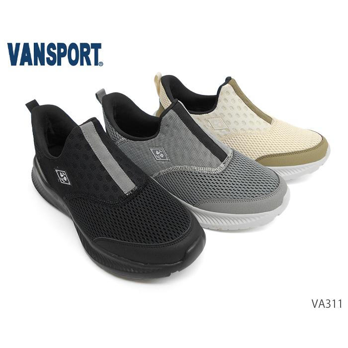 VAN SPORT ヴァンスポーツ VA311 軽量 メンズ カジュアル スポーツ ウォーキング メッシュ シューズ スリッポン 靴 ...