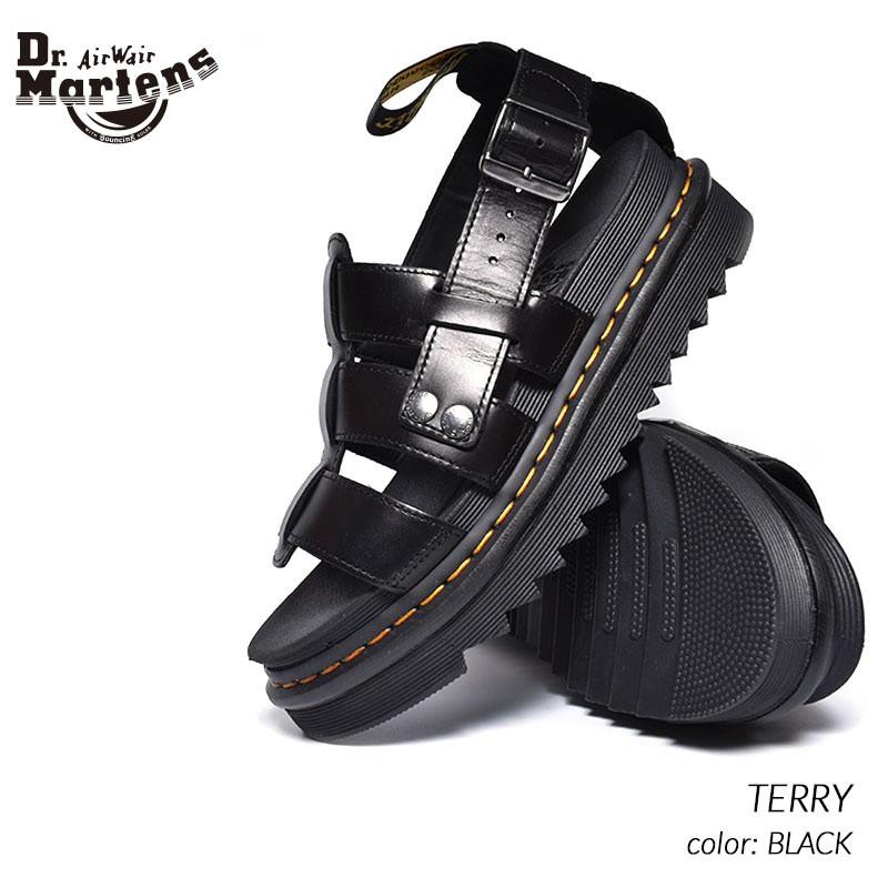 Dr.Martens TERRY BLACK ドクターマーチン テリー レザー サンダル ( 黒 ブラック メンズ レディース 厚底 ...