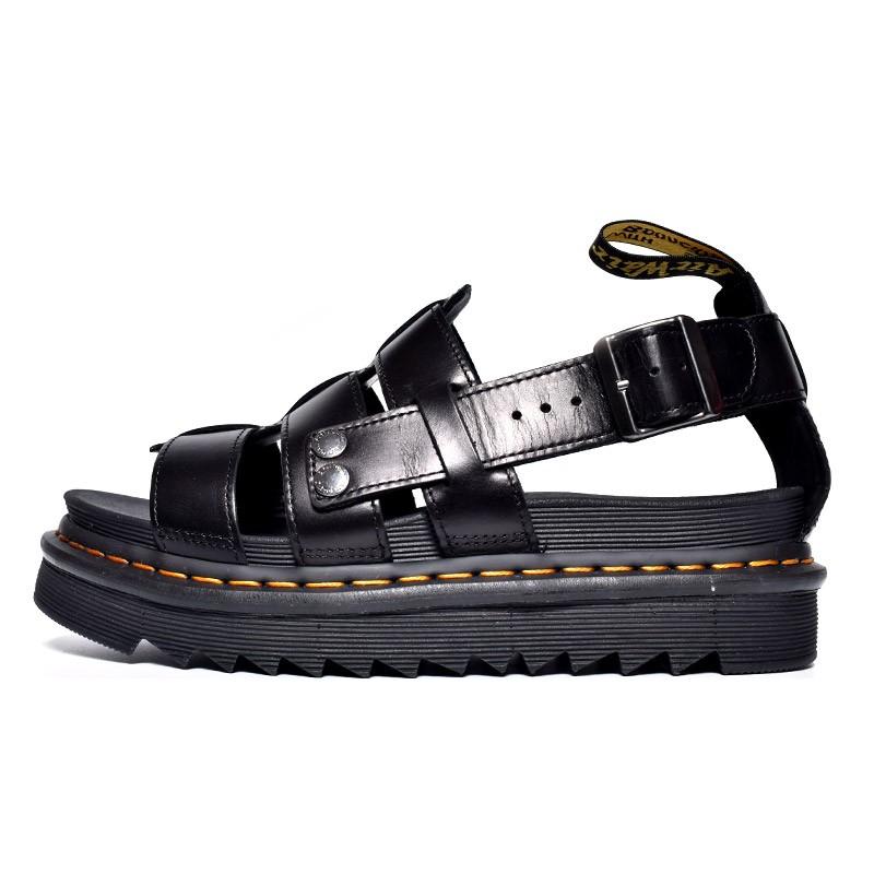 Dr.Martens TERRY BLACK ドクターマーチン テリー レザー サンダル ( 黒 ブラック メンズ レディース 厚底 ...
