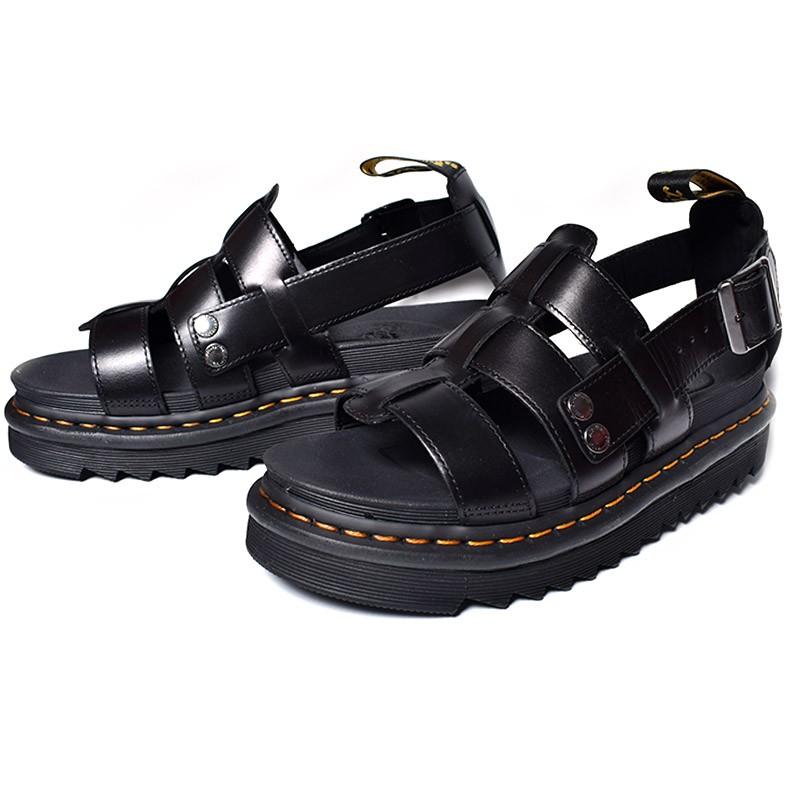 Dr.Martens TERRY BLACK ドクターマーチン テリー レザー サンダル ( 黒 ブラック メンズ レディース 厚底 ...