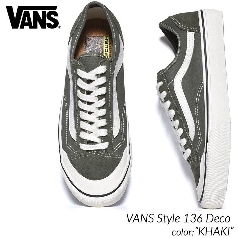 VANS Style 136 Deco ”KHAKI” バンズ スタイル デコ スニーカー ( ヴァンズ カーキ 茶色 オールドスクール ...