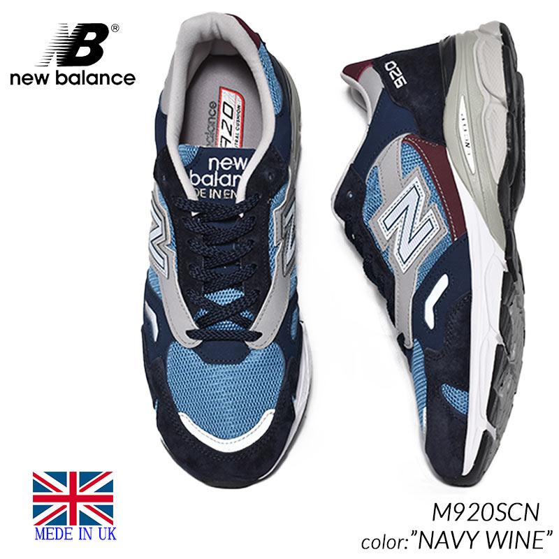 New Balance NEW BALANCE M920SCN "MADE IN UK" NAVY WINE ニューバランス スニーカー ( 紺 ネイビー ワインレッド 992 993 990 ...