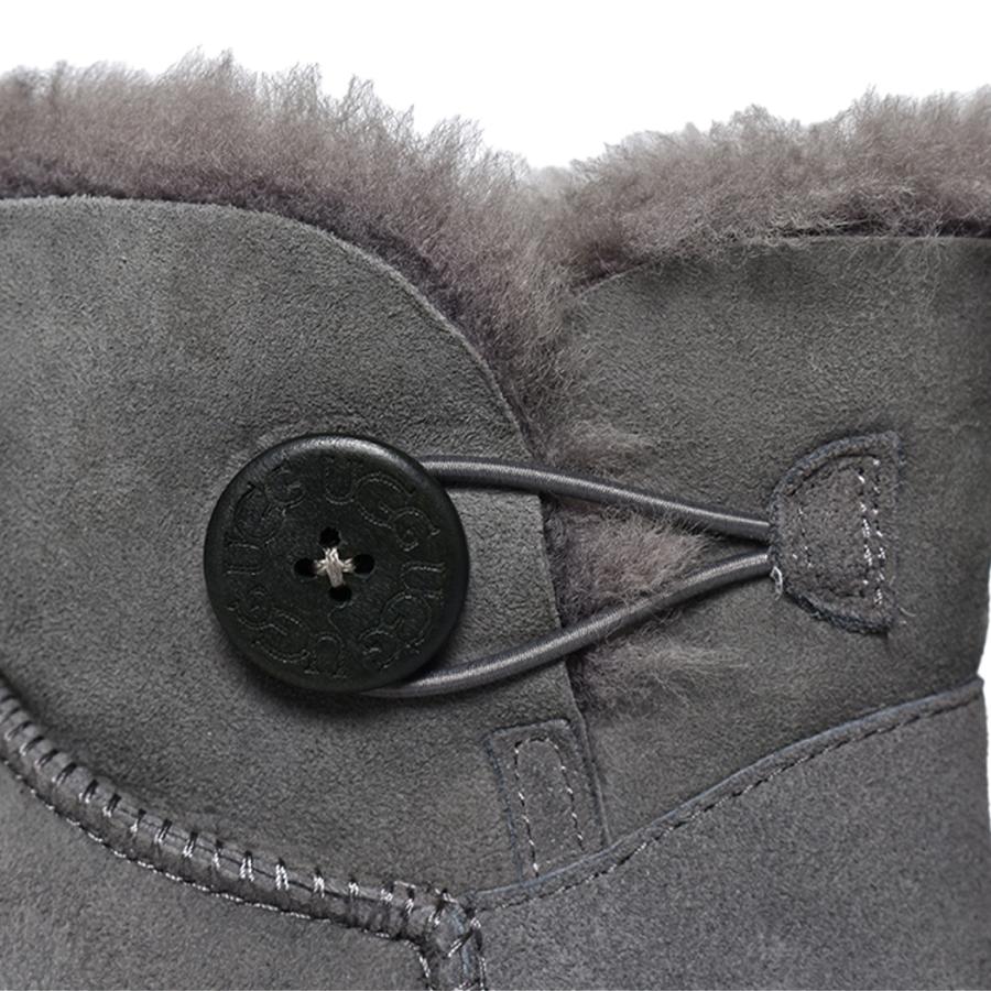 UGG WOMEN MINI BAILEY BUTTON II "GRAY" アグ ウィメンズ ムートンブーツ ミニ ベイリー ボタン 2 レディース ( グレー 灰色 BOOTS ...