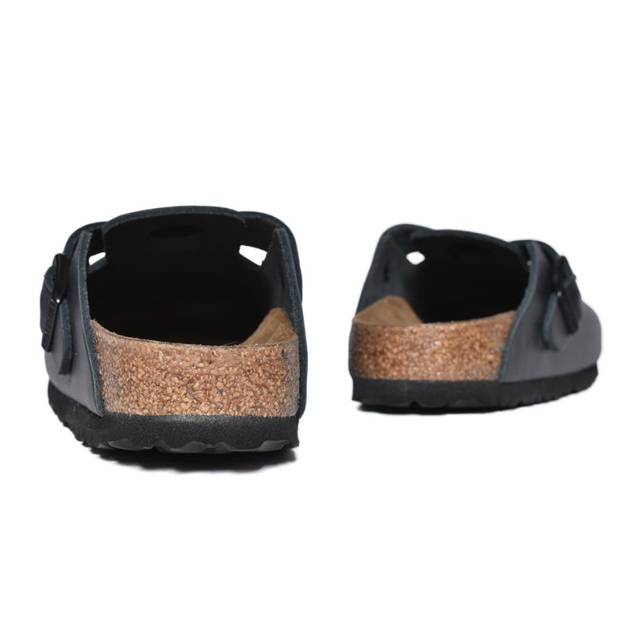 BIRKENSTOCK BOSTON Natural Leather ( NARROW FIT ) BLACK ビルケンシュトック ボストン ...
